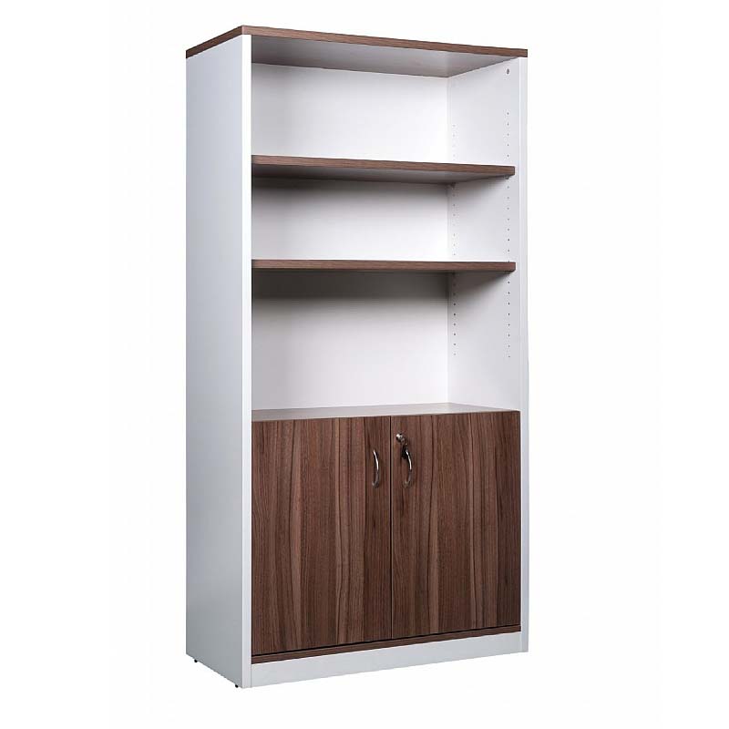 Laminate Bookcase with Half Door Stationary Cupboard with Half Door