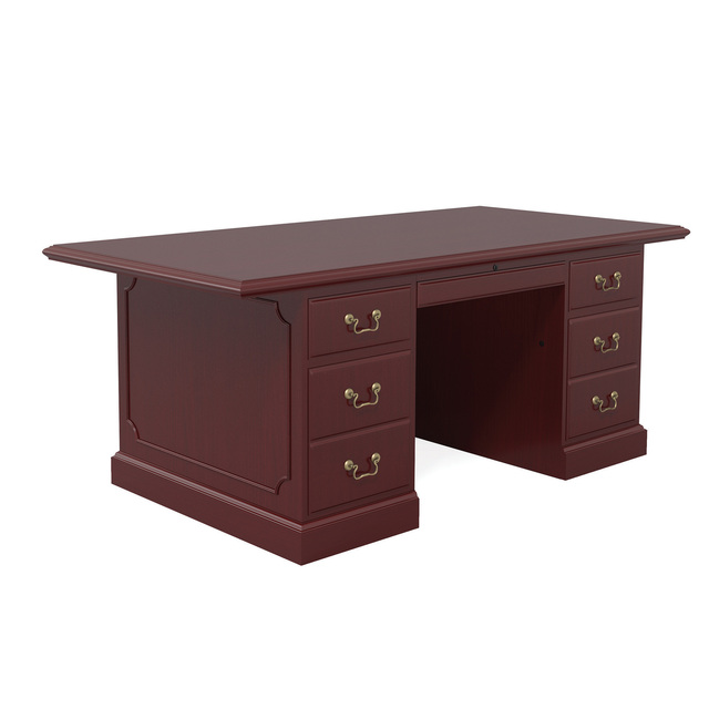 Traditional Wood Veneer Executive Office Desk home office desk