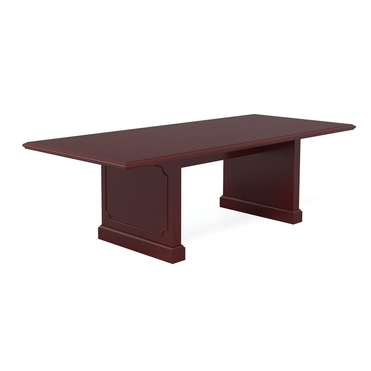 Traditional Wood Veneer 6' Rectangular Conference Table with Panel Base