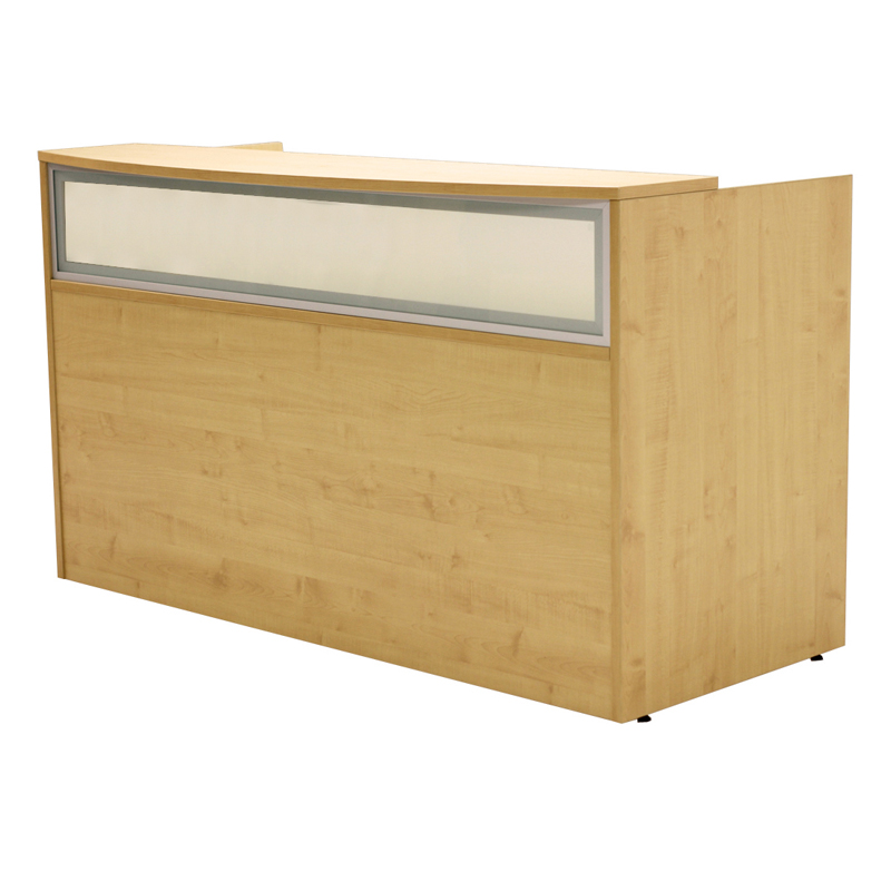 Laminate Reception Workstation with Glass Modesty