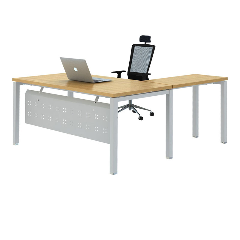 China Supplier Cubit L Shape Manager Desk with Steel Frame Solution