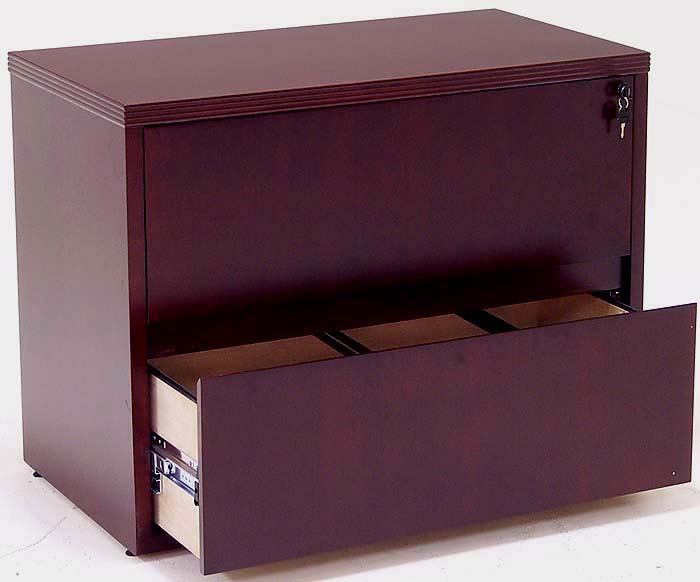 Cheap Contemporary Wood Veneer Two Drawer Lateral File China Factory