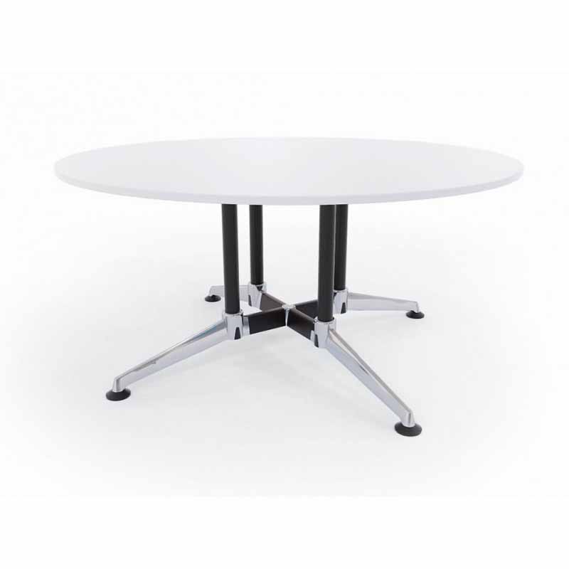 Eiffel Rectangular Office Desk with Steel Frame with Metal Modesty