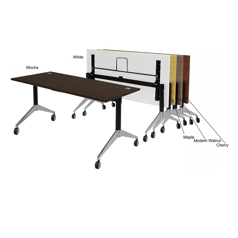 Eiffel Flip Top Training Table with Wheels Folding Desk