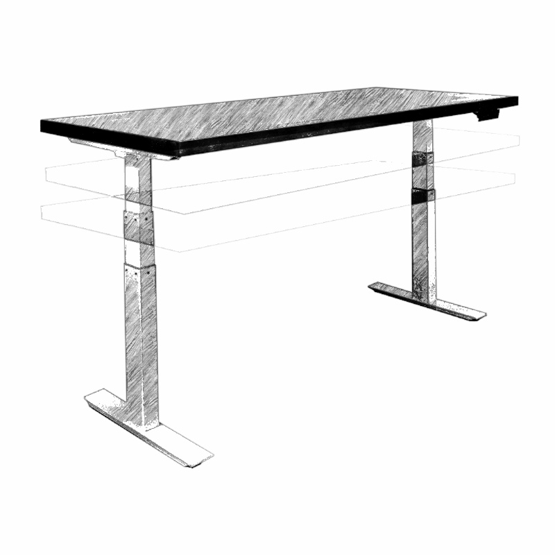 Stand Up Electric Height Adjustable Lifting Frame with Two Motors China