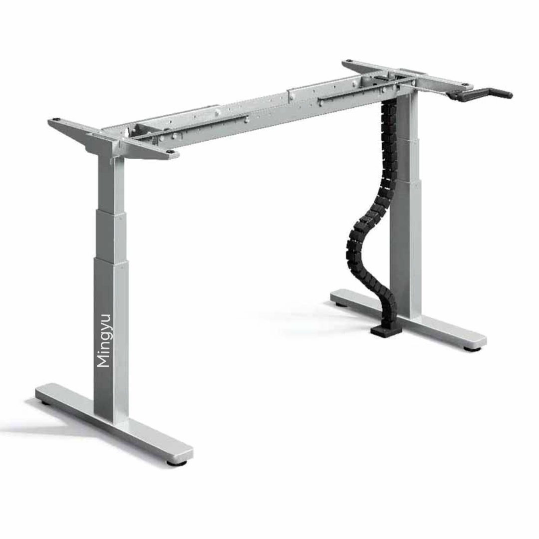 OEM Cheap Price Manual Height Adjustable L Shape Table China Factory