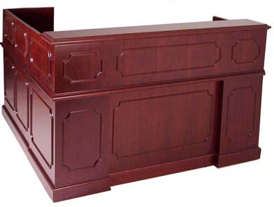 OEM Cheap Price Traditional Wood Veneer Reception Workstation